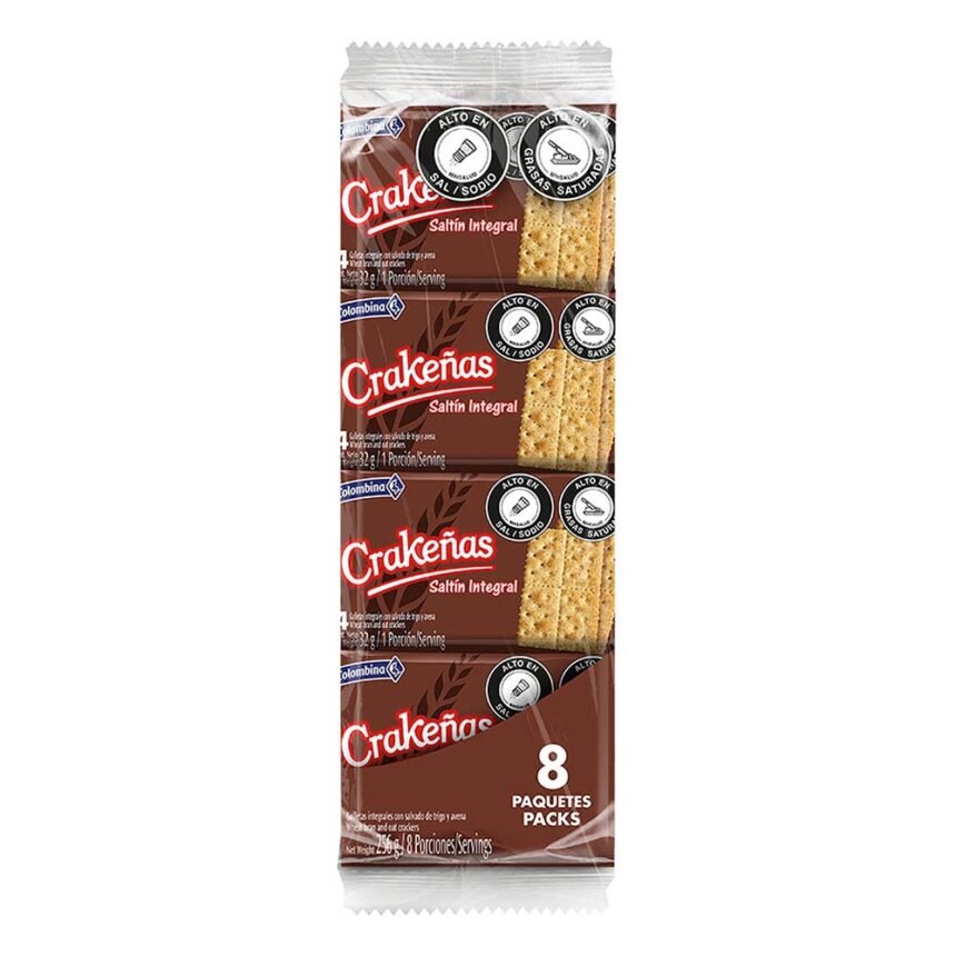 Crakeñas Saltín Integral x8 Paquetes - 256 g - Distribuidora Dicoha ...