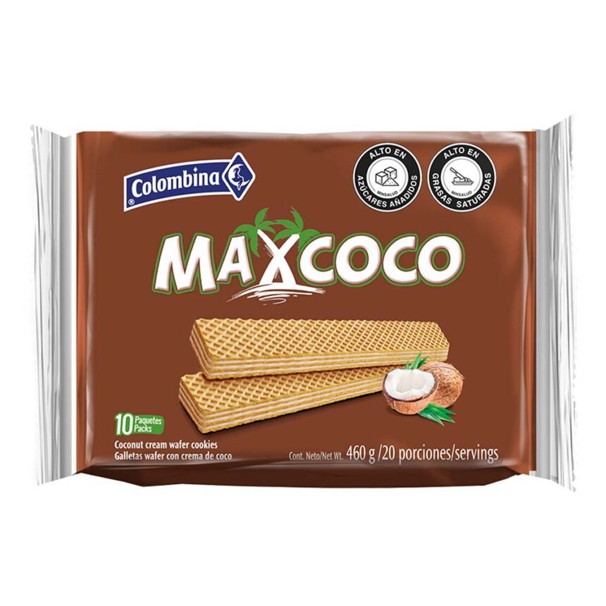 Max Coco Wafer x10 unds -460 g - Distribuidora Dicoha | Bogotá Colombia